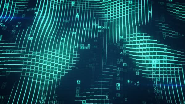 Blue hexadecimal big data digital code. Futuristic information technology concept. Computer ...