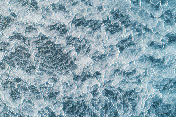 Aerial top down view of ice surface. Frozen sea surface texture - Royalty-free Stock Photo ...