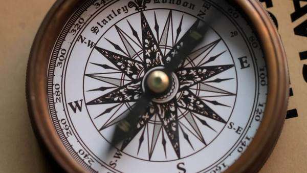 Needle spinning on an old-fashioned compass - HD Royalty-free Stock ...