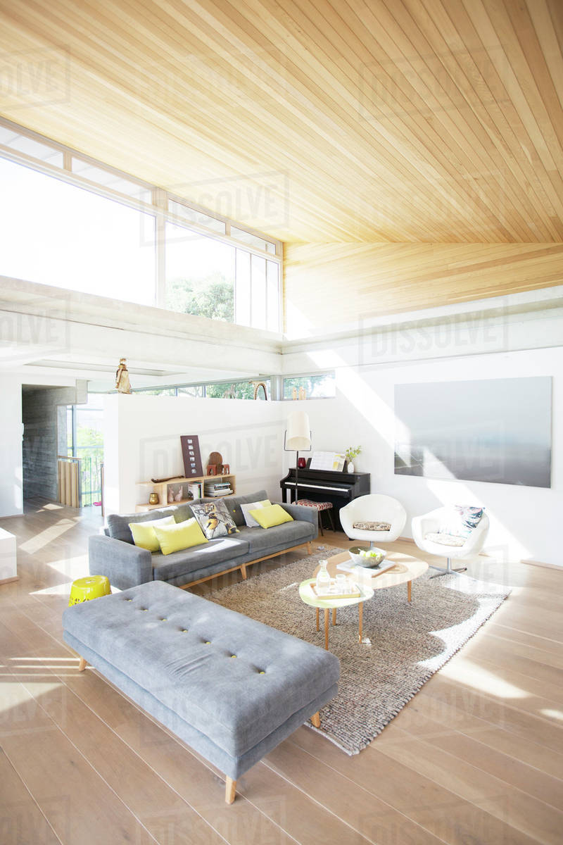 Modern home showcase living room - Royalty-free Stock Photo | Dissolve