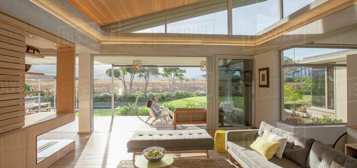 Modern home showcase living room - Royalty-free Stock Photo | Dissolve