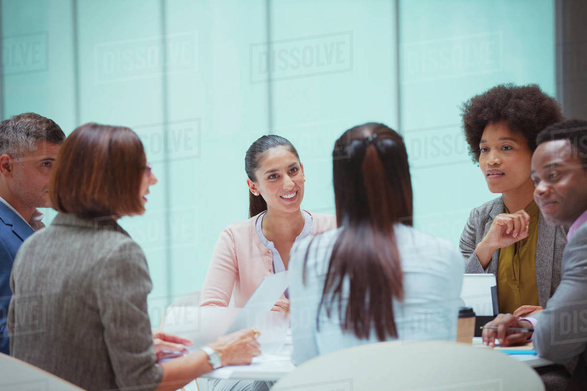 Business people talking in conference room meeting - Royalty-free Stock ...