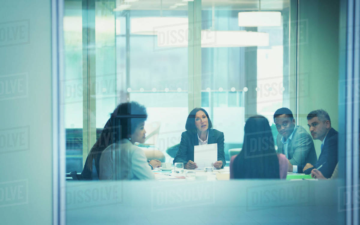 Business people talking in conference room meeting - Royalty-free Stock ...