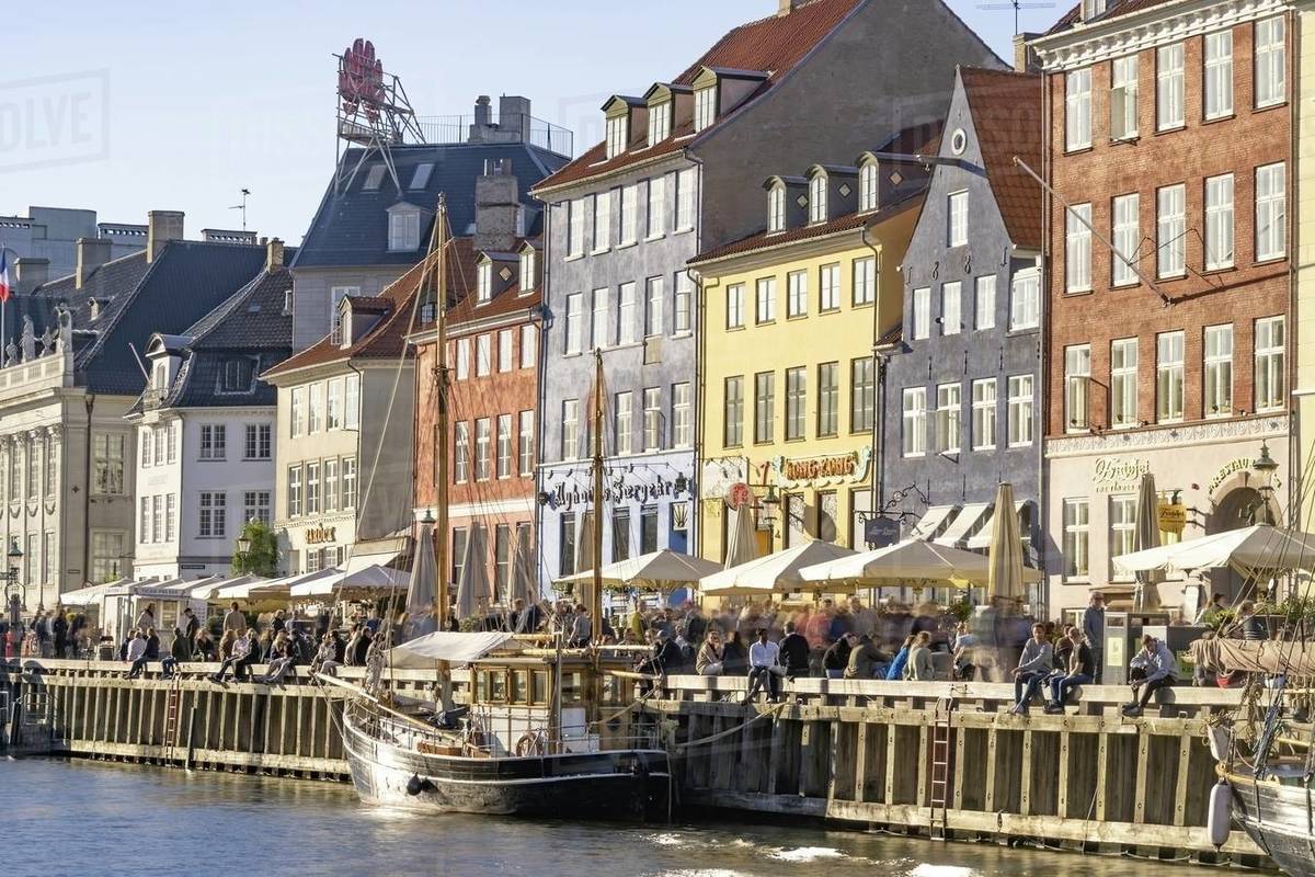 Nyhavn district is one of the most famous Danish landmark in Copenhagen ...