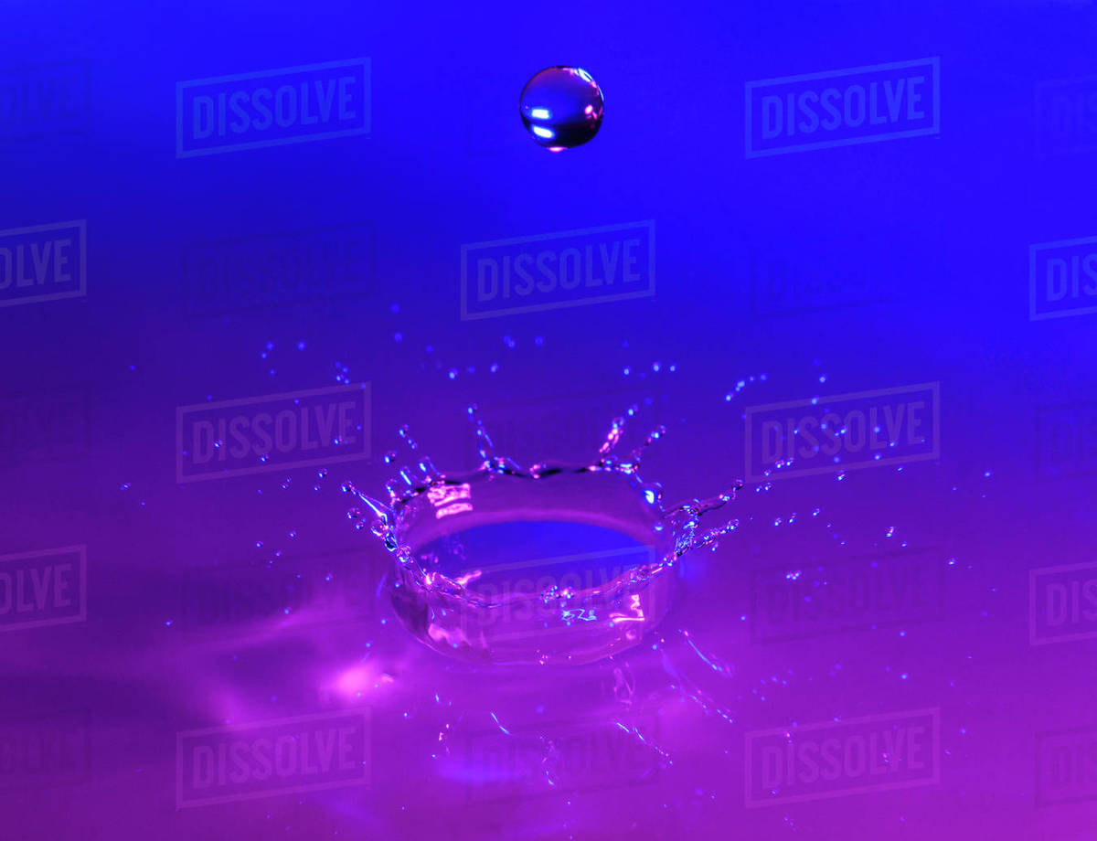Purple and blue splashing water - Royalty-free Stock Photo | Dissolve