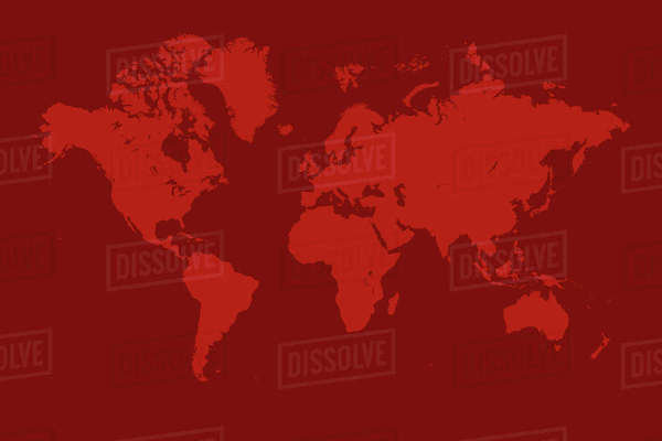 Red World map - Stock Photo - Dissolve