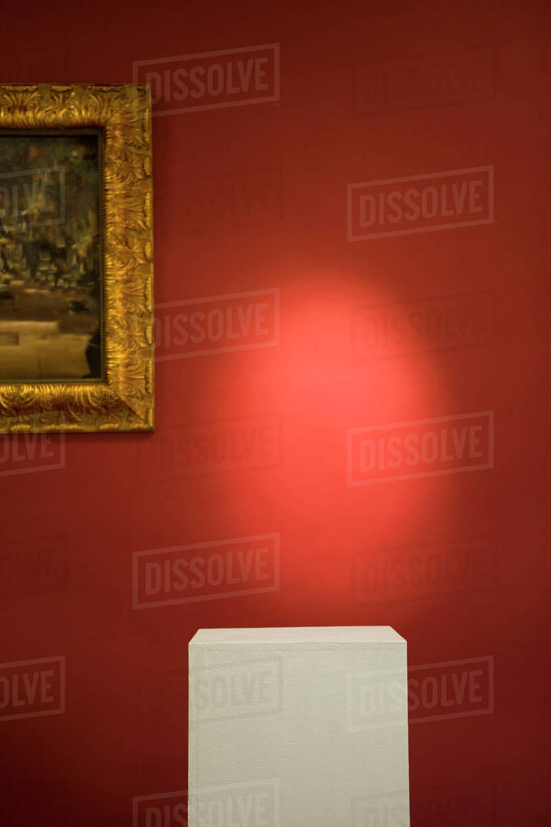 Interior of art museum at night - Stock Photo - Dissolve