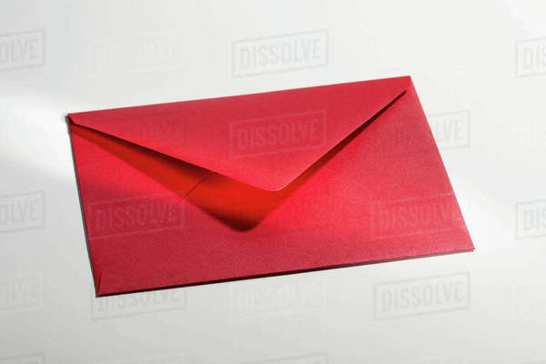 Red envelope on white background - Royalty-free Stock Photo | Dissolve