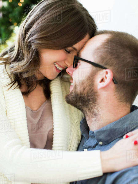 Couple rubbing noses - Royalty-free Stock Photo | Dissolve