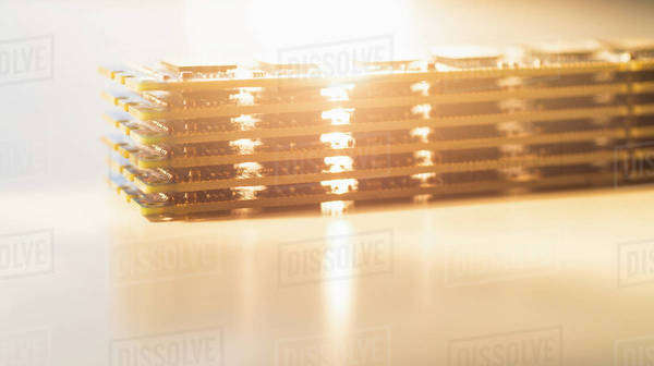 Studio shot of computer chips - Stock Photo - Dissolve