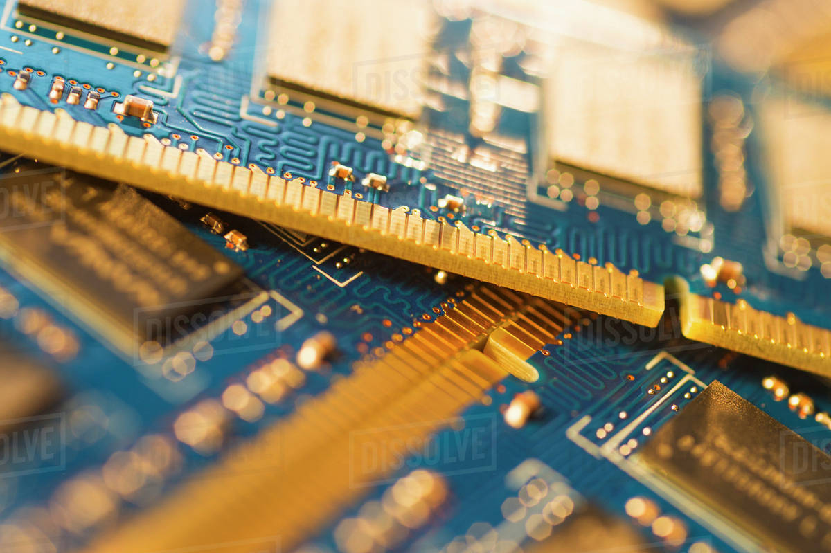 Studio shot of computer chip - Stock Photo - Dissolve