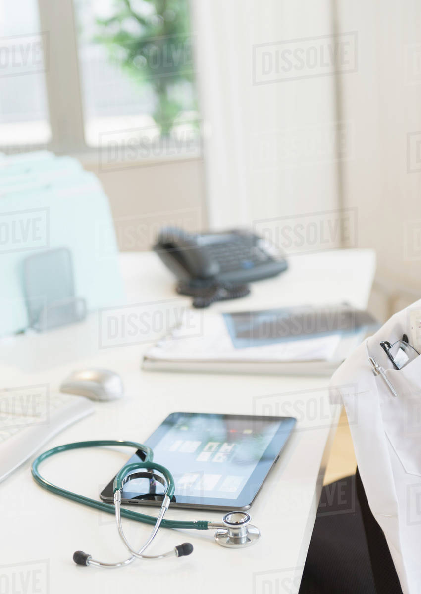 Tablet pc in doctor's office - Royalty-free Stock Photo | Dissolve
