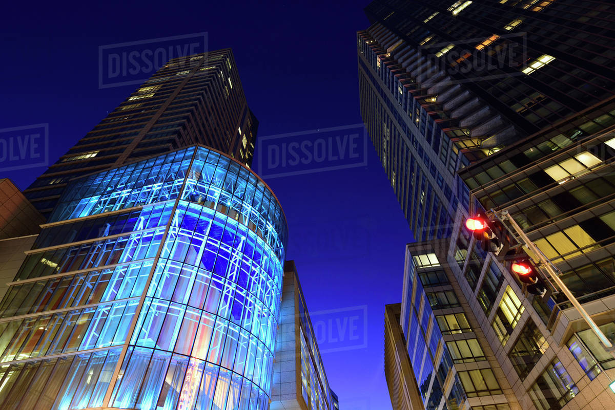 Office buildings at night - Stock Photo - Dissolve