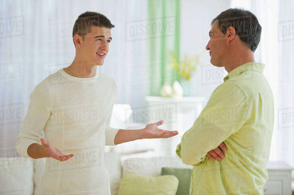 Father and son (16-17) arguing - Royalty-free Stock Photo | Dissolve