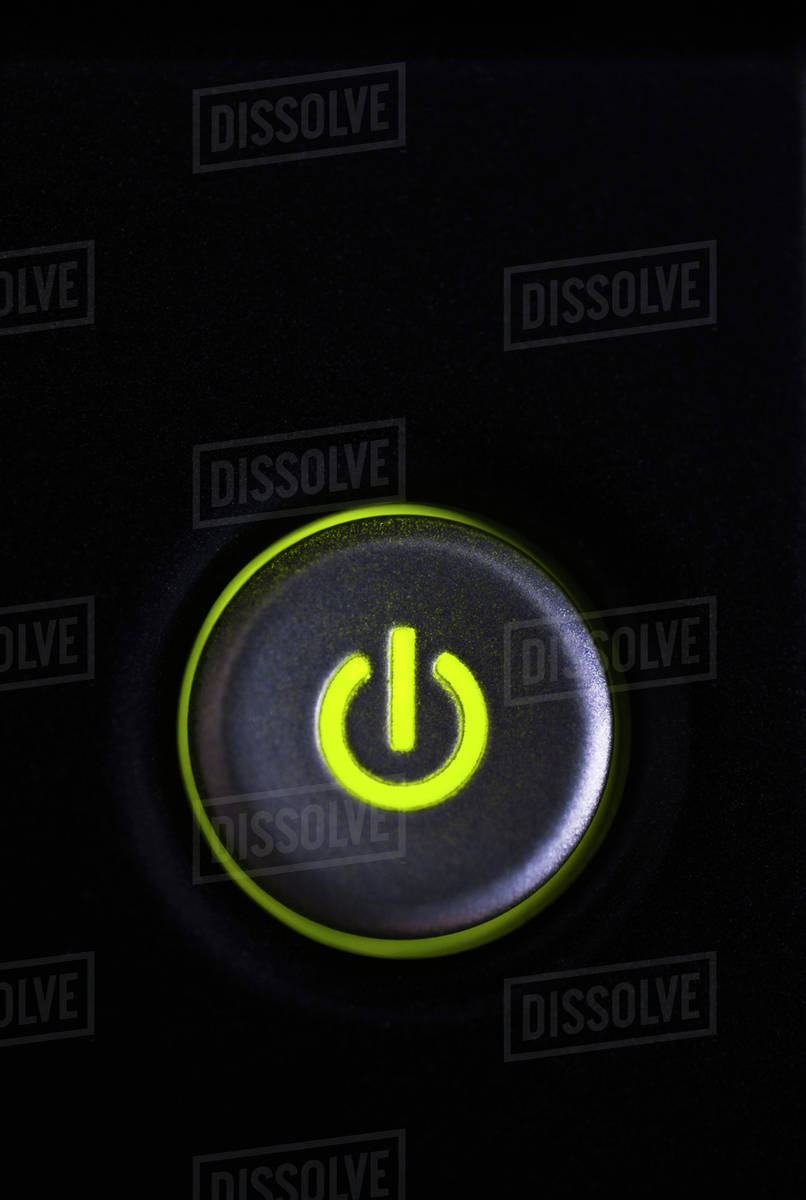 Studio shot of power button - Royalty-free Stock Photo | Dissolve