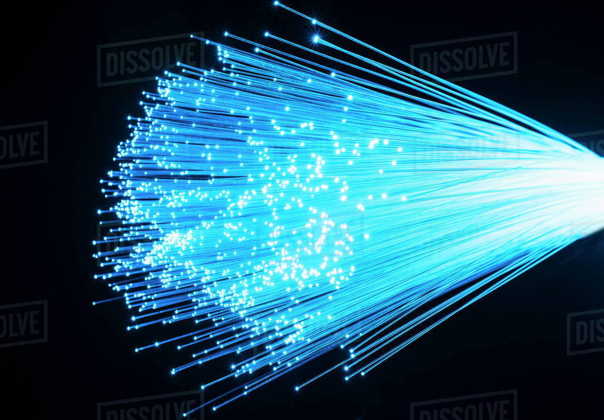 Fiber optic glowing, studio shot - Royalty-free Stock Photo | Dissolve