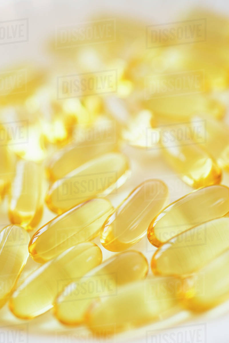 Omega fatty acid pills on white background, studio shot - Stock Photo ...