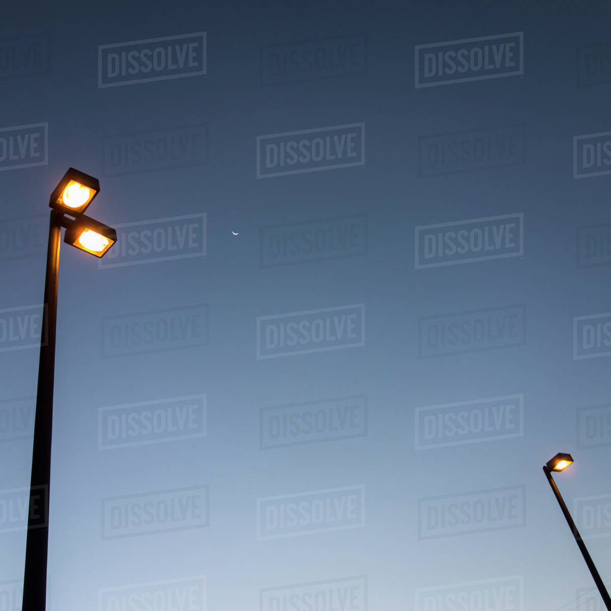 Street light at dusk - Royalty-free Stock Photo | Dissolve