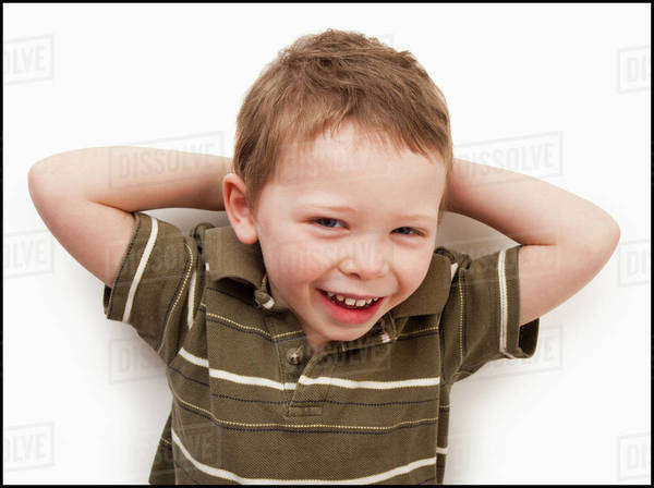 Portrait of happy boy (4-5) - Royalty-free Stock Photo | Dissolve