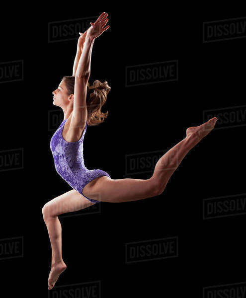 Gymnast jumping - Royalty-free Stock Photo | Dissolve