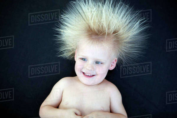 Studio shot of boy (2-3) with spiky hair - Royalty-free Stock Photo ...