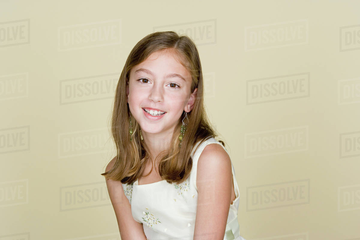 Portrait of happy girl (8-9) - Royalty-free Stock Photo | Dissolve