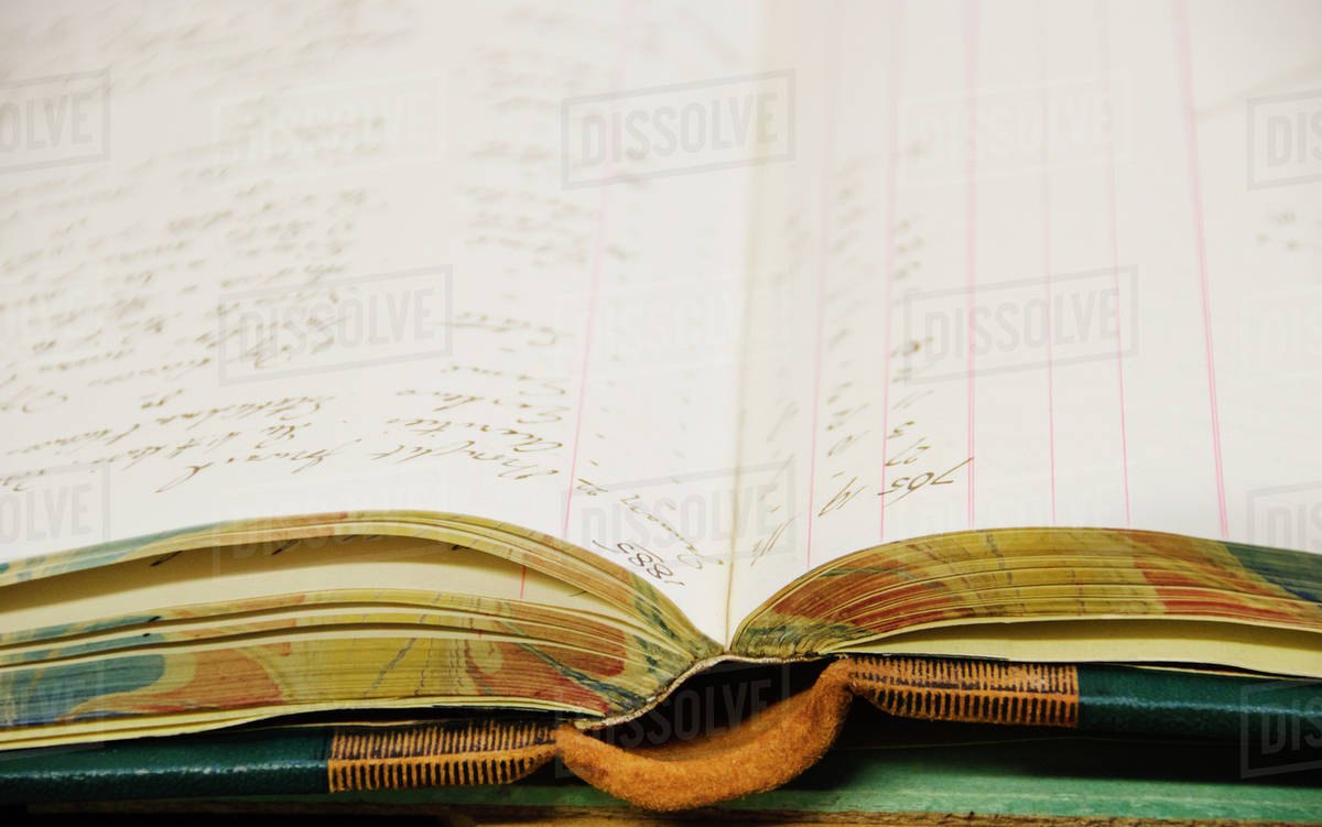 Open diary, close-up - Royalty-free Stock Photo | Dissolve