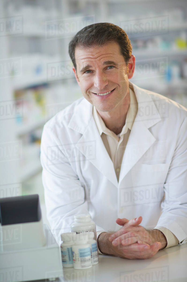 Portrait of pharmacist - Stock Photo - Dissolve