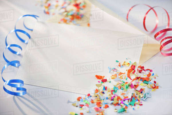 Confetti and ribbons - Royalty-free Stock Photo | Dissolve