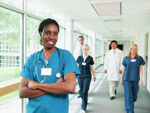 Medical staff posing together - Royalty-free Stock Photo | Dissolve