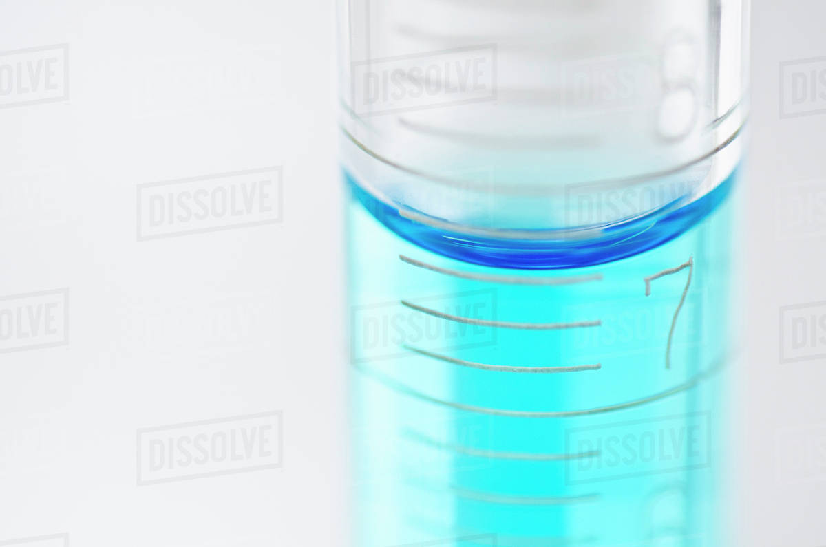 Studio shot of laboratory beaker with blue liquid - Royalty-free Stock ...