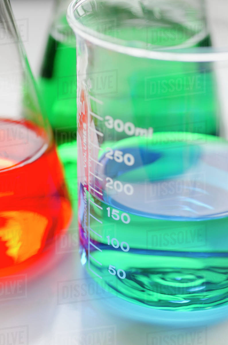 Studio shot of laboratory beakers - Royalty-free Stock Photo | Dissolve