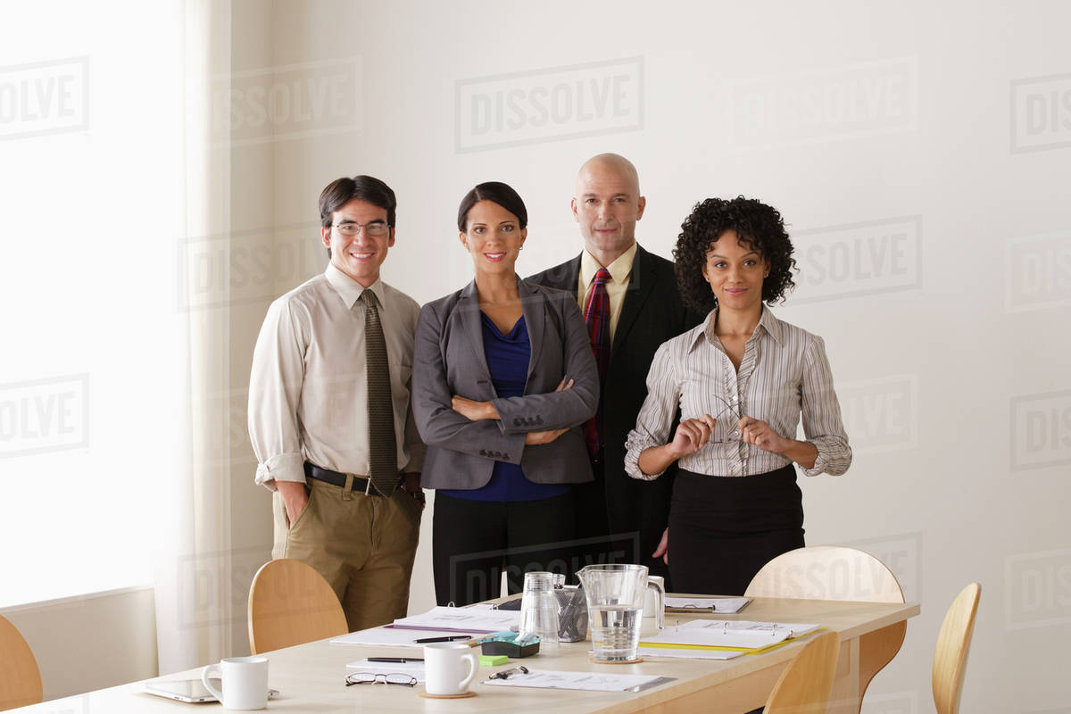 Portrait of business team in board room - Royalty-free Stock Photo ...