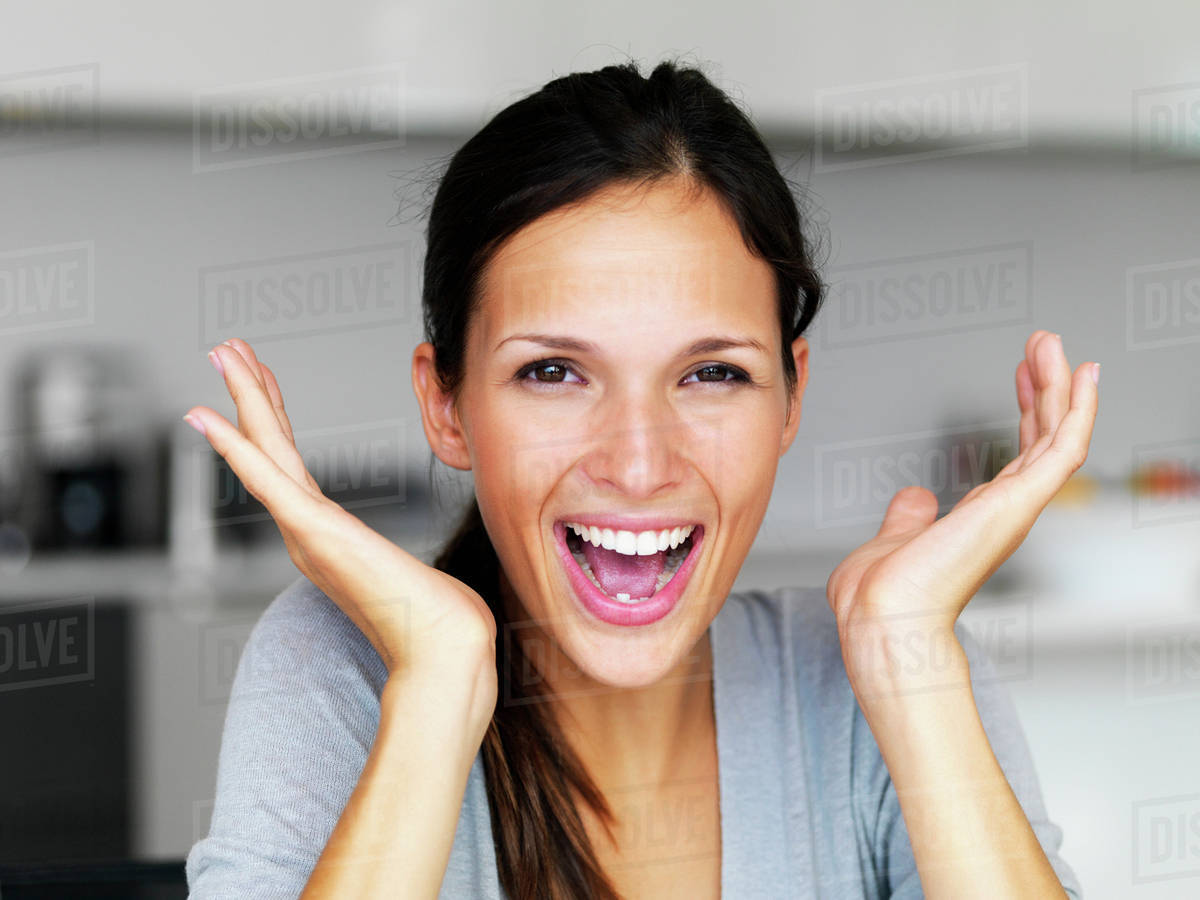 Excited woman - Royalty-free Stock Photo | Dissolve