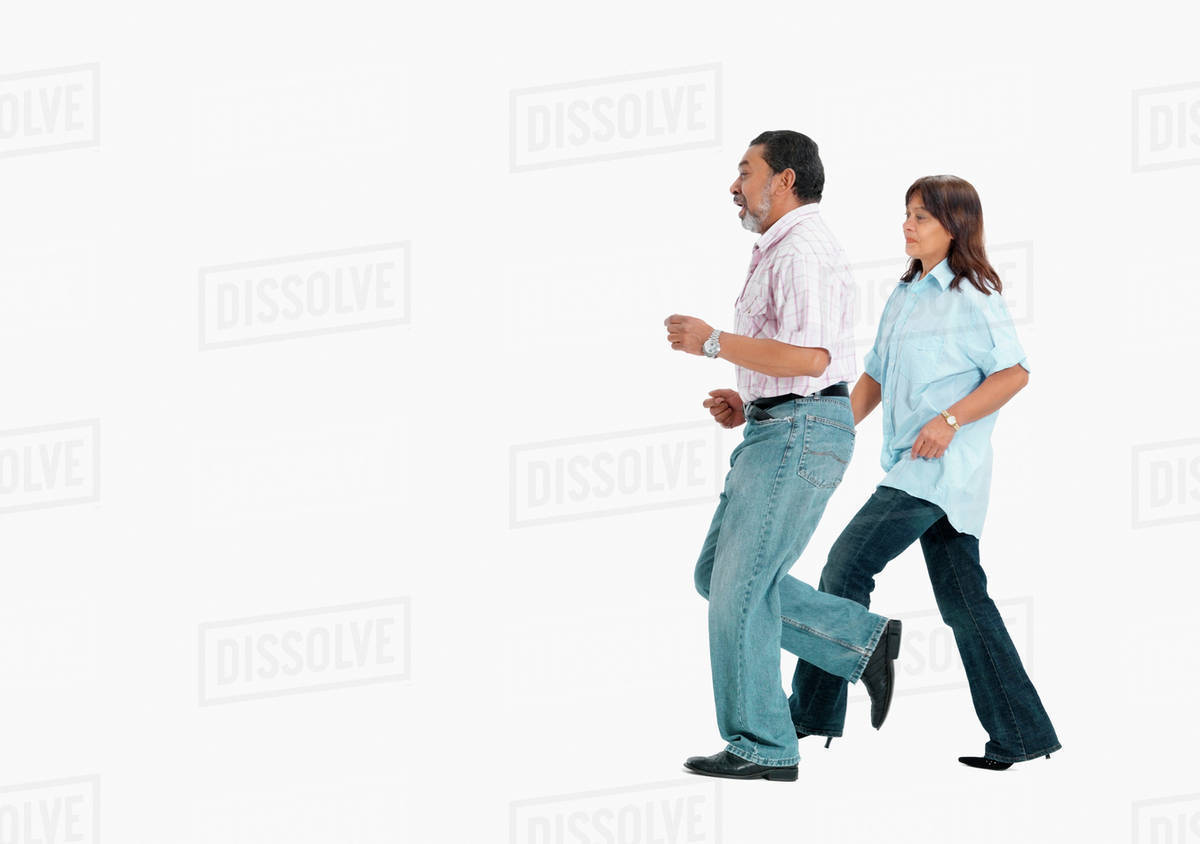 Two people running - Stock Photo - Dissolve