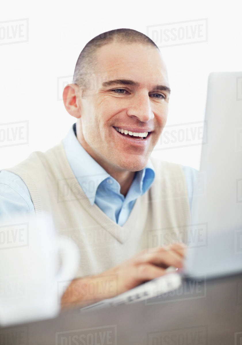 Portrait of cheerful office worker - Royalty-free Stock Photo | Dissolve