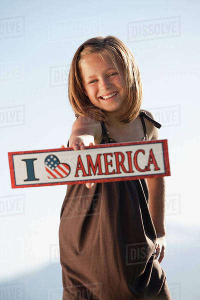 Young patriotic American girl - Royalty-free Stock Photo | Dissolve