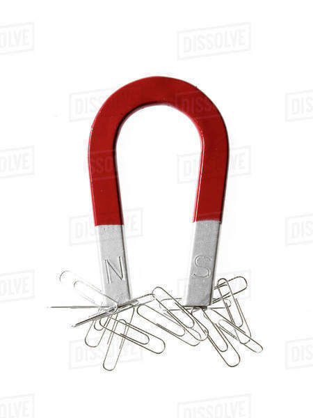 Magnet and paper clips - Royalty-free Stock Photo | Dissolve