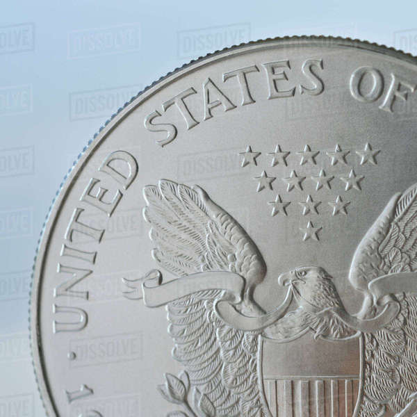 Close up of silver coin - Royalty-free Stock Photo | Dissolve