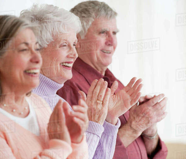 Senior adults clapping - Royalty-free Stock Photo | Dissolve