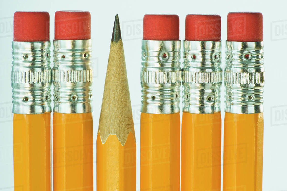 Pencil erasers and tip - Royalty-free Stock Photo | Dissolve
