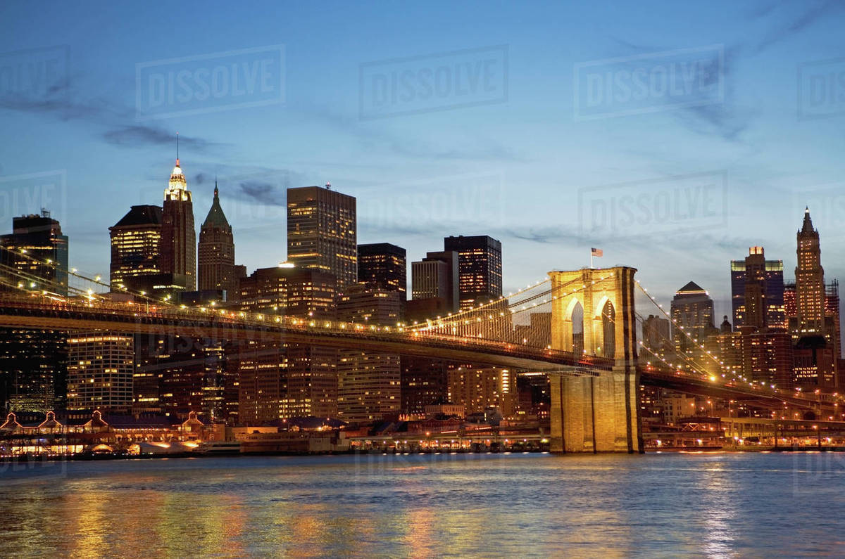 Urban bridge and cityscape - Stock Photo - Dissolve