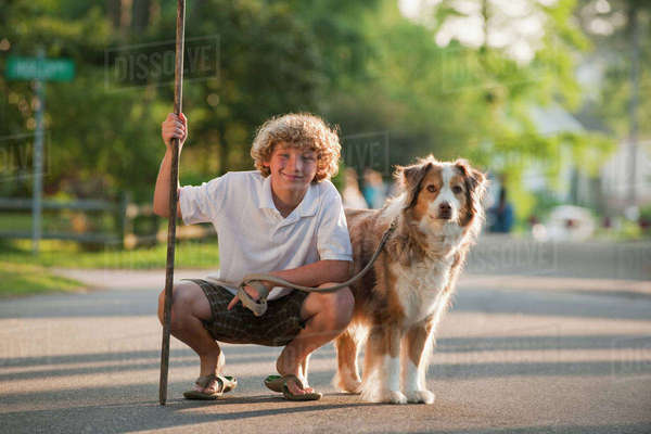 Dog and his owner - Stock Photo - Dissolve