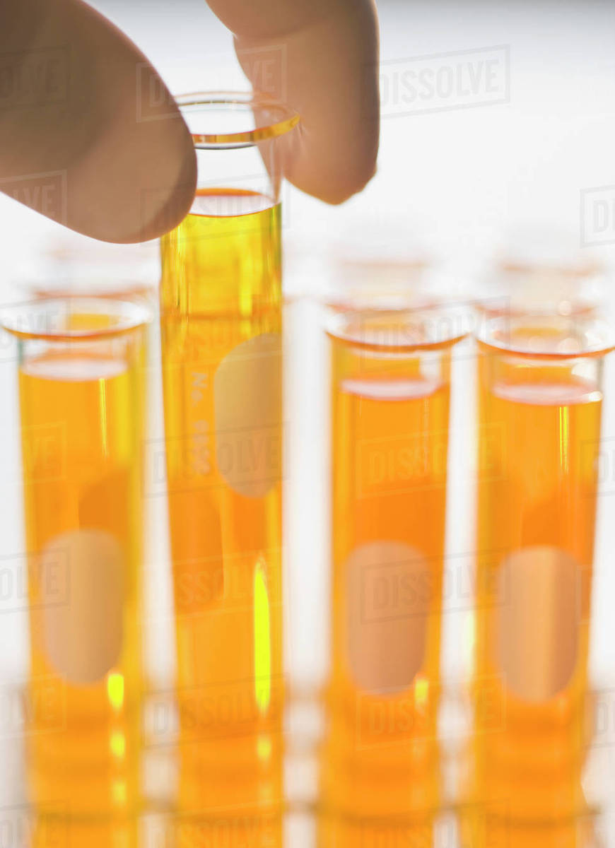Close up of liquid in vials - Royalty-free Stock Photo | Dissolve
