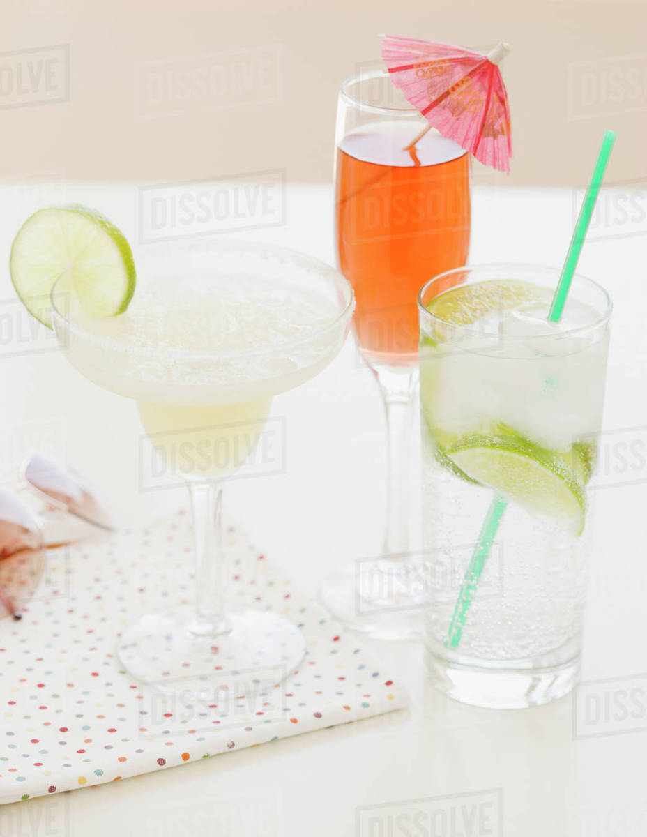 Assorted mixed drinks - Stock Photo - Dissolve