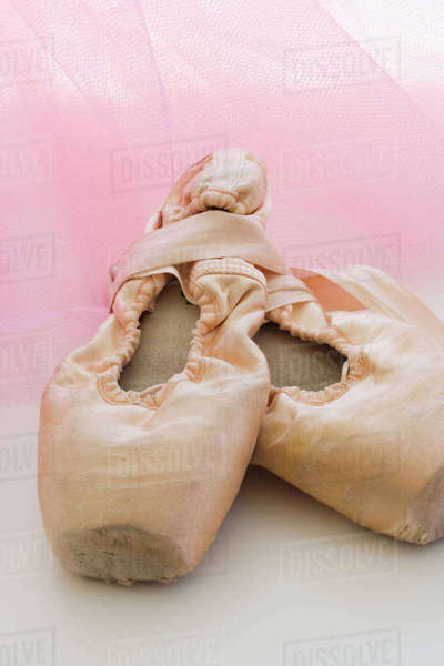 Close up of ballet pointe shoes - Stock Photo - Dissolve