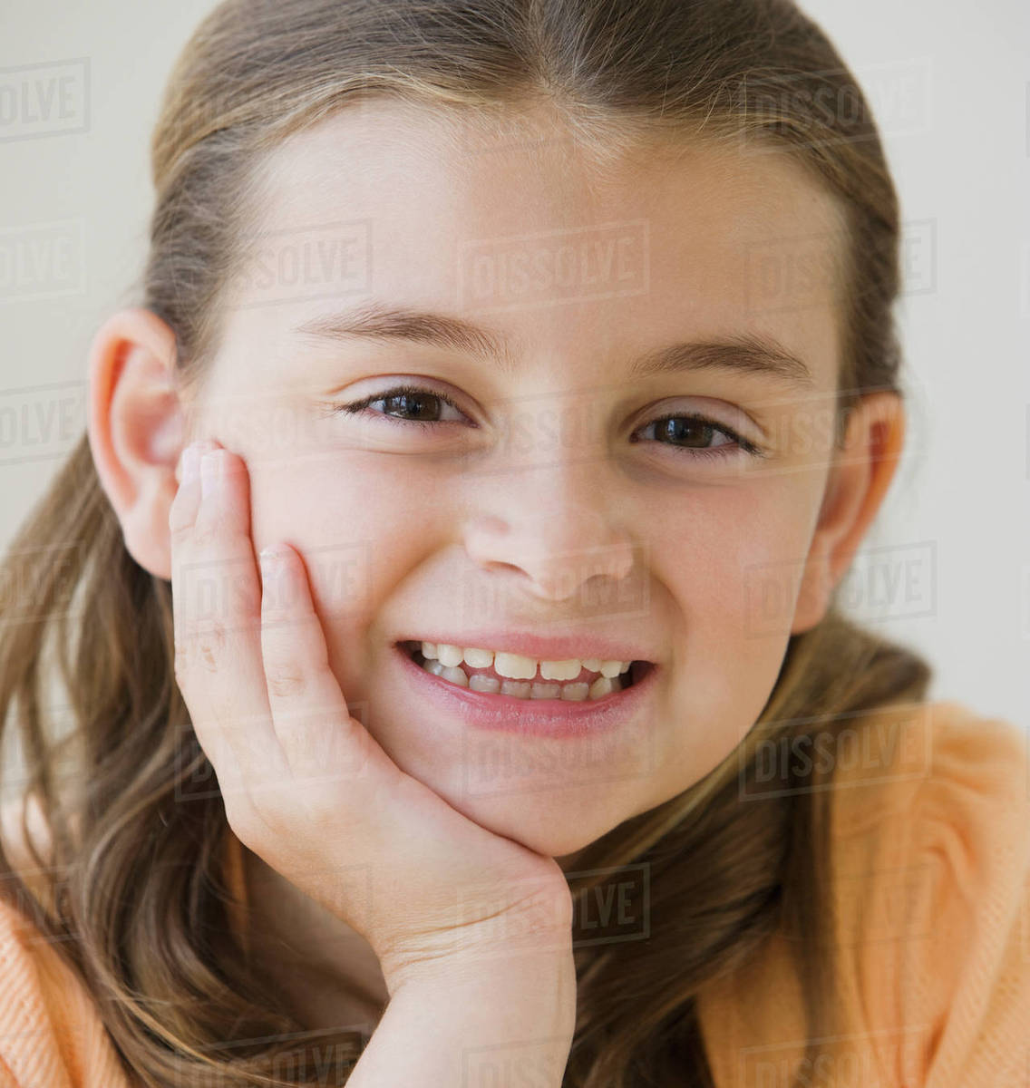 Close up of girl smiling - Royalty-free Stock Photo | Dissolve