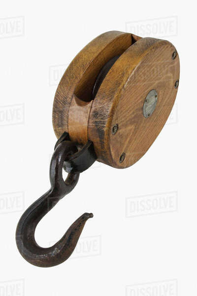 Close up of pulley hook - Stock Photo - Dissolve