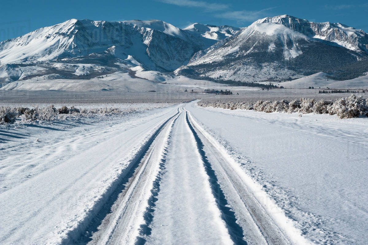 Tyre track on snow - Royalty-free Stock Photo | Dissolve