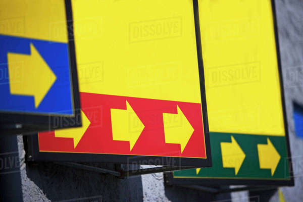 Arrow signs pointing to right - Royalty-free Stock Photo | Dissolve